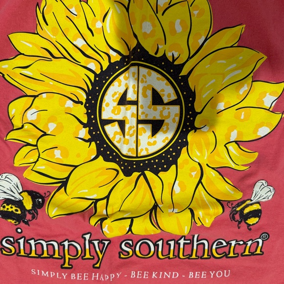 Simply Southern | Tops | Simply Southern Womens Yellow Sunflower Tee ...